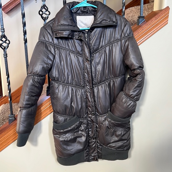 refuge | Jackets & Coats | Y2k Muted Metallic Silver And Bronze Puffer ...